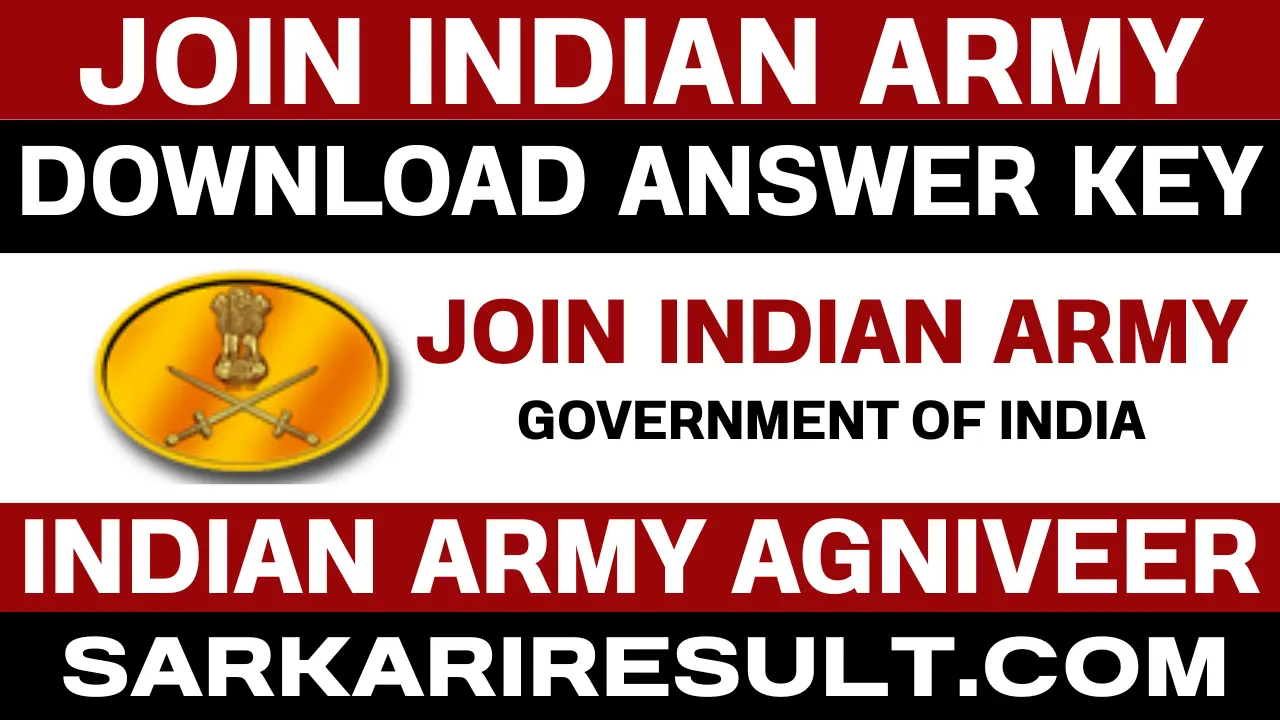 Agniveer Answer Key 2025 – Indian Army CEE (Download PDF)
